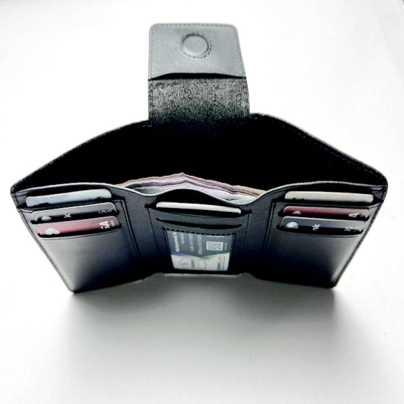 Combined Leather BD - Magnate closer tri fold Wallet