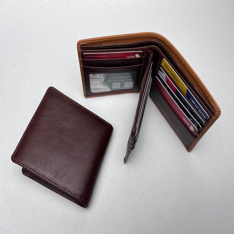 Combined Leather BD - Bifold leather wallet