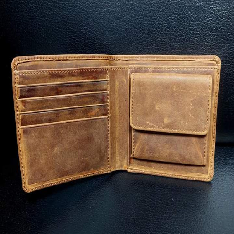 Combined Leather BD - Crazy horse Bifold wallet