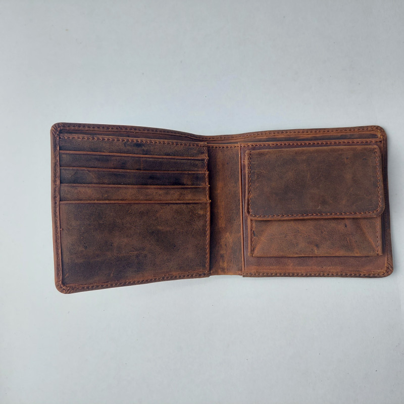 Combined Leather BD - Crazy horse Bifold wallet