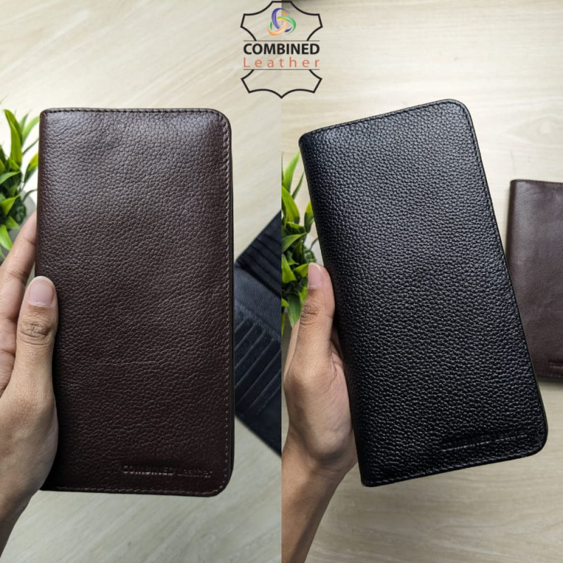 Combined Leather BD - Double chamber long wallet